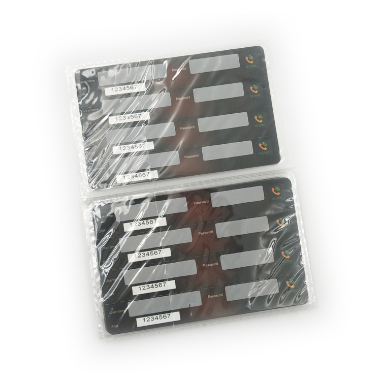 Custom logo password scratch card