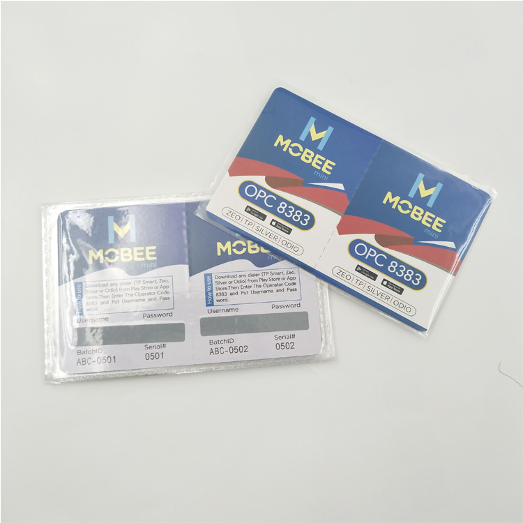 Custom logo password scratch card