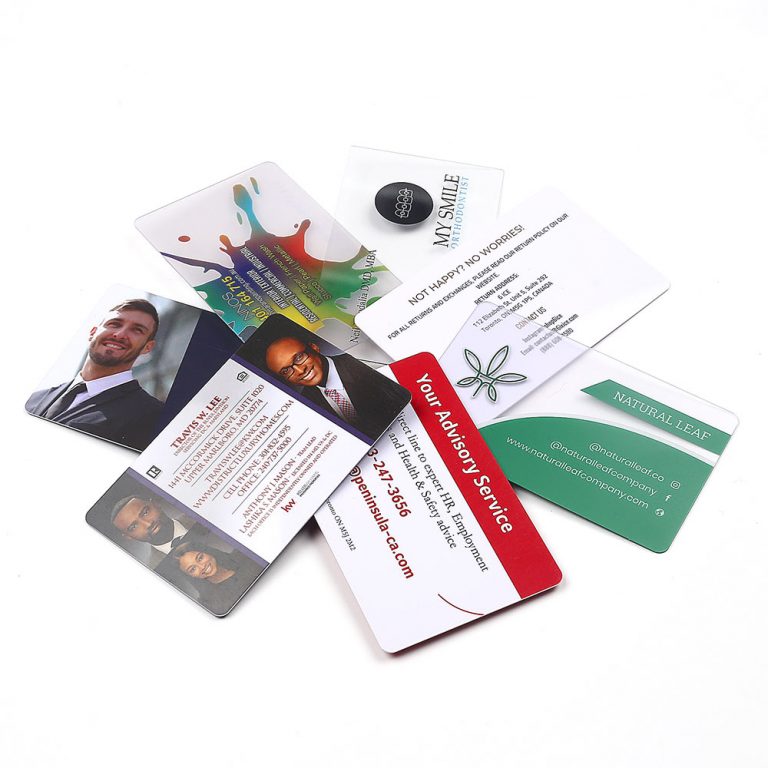 Transparent PVC plastic business cards