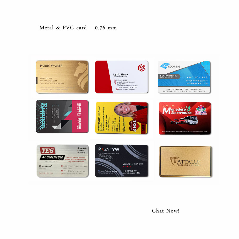 Transparent PVC plastic business cards