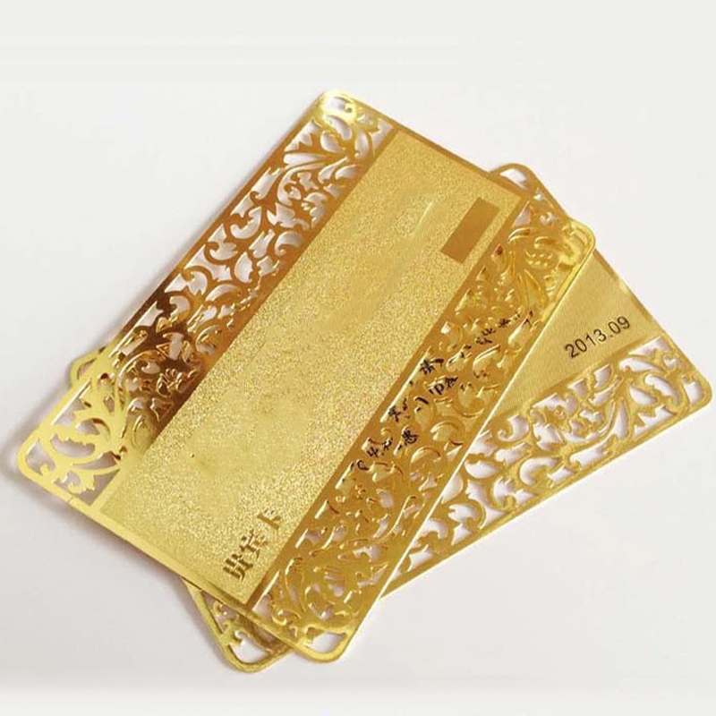 Metal Material Gold Color Business Card