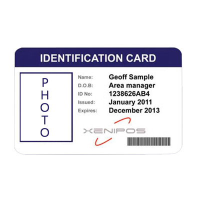 PVC smart card with chip