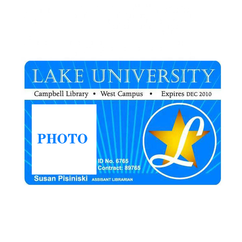 PVC smart card with chip