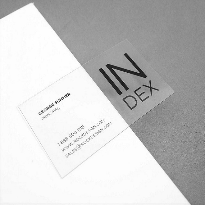 Transparent Plastic Clear PVC Business Card