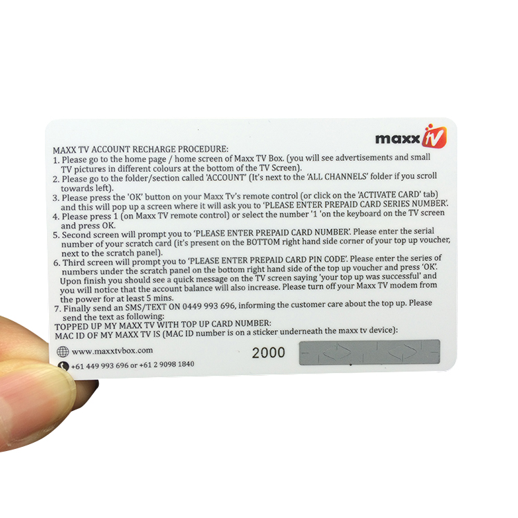 Telecom Scratch Calling Card